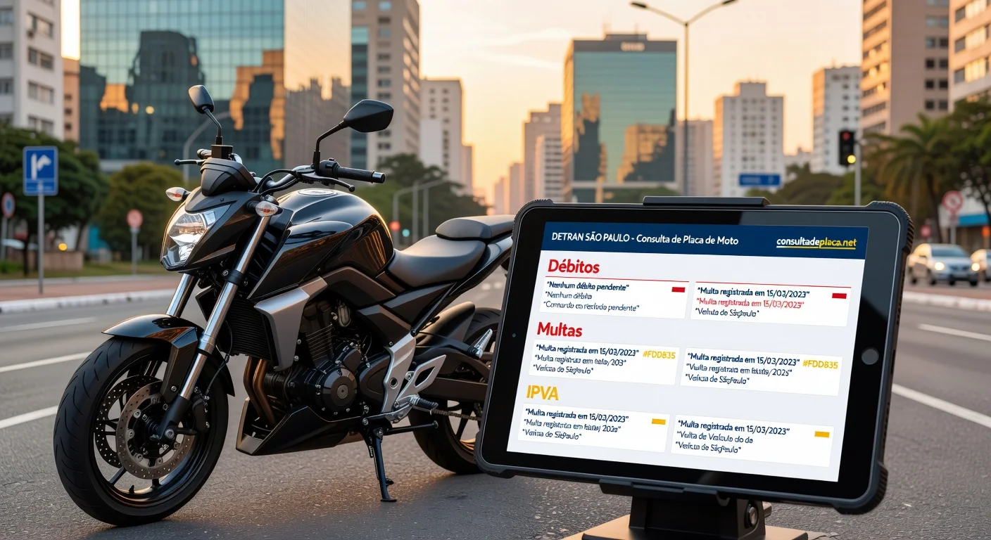 Consultar Placa de Moto no DETRAN São Paulo 2026: Débitos, Multas e ...